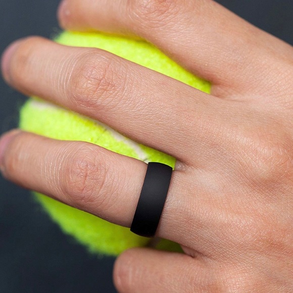 Jewelry | Silicon Ring Shiny Black | Poshmark